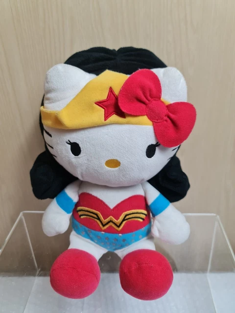 SANRIO X DC Comics Hello Kitty Cat In Wonder Woman Suit Soft Plush Toy ...