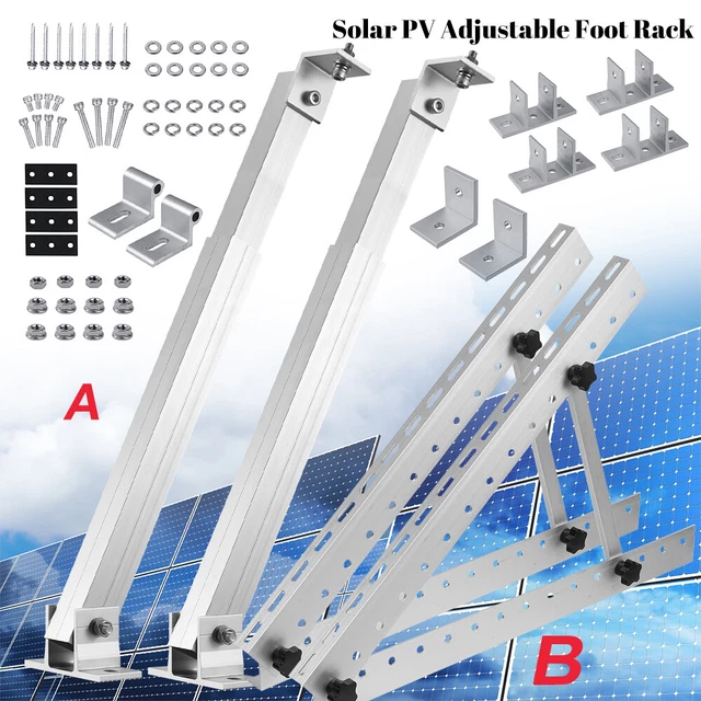 SOLAR PANEL MOUNTING Frame Brackets Adjustable Angle For Shed Boat ...