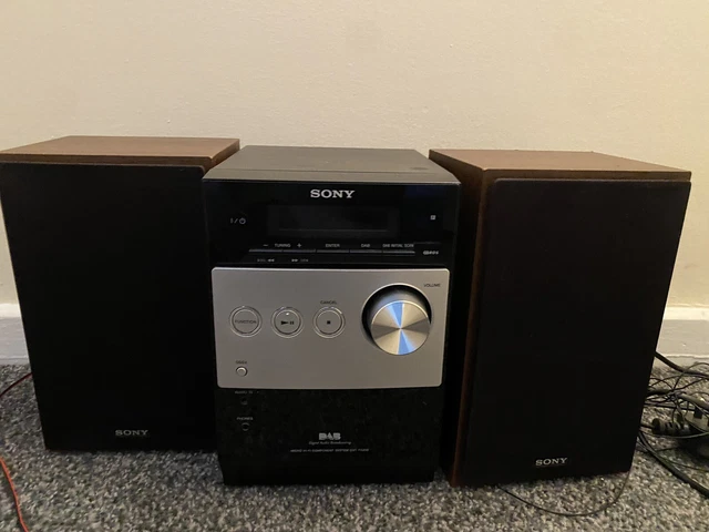 SONY MICRO HI-FI System - DAB RADIO FM CD MP3 AUX + Speakers X2 Bundle ...