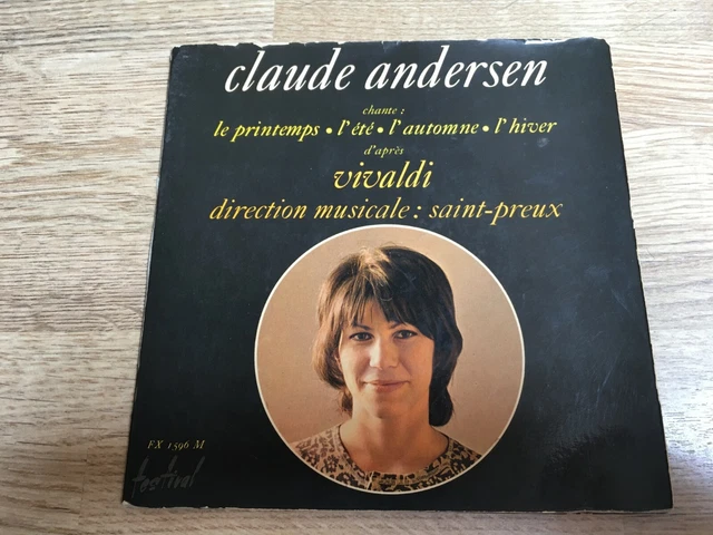 45 TOURS EP Claude ANDERSEN Vivaldi Le printemps L'été +2 Saint-Preux ...