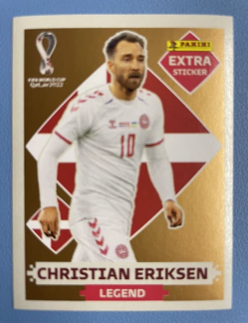 PANINI FIFA WORLD Cup Qatar 2022 Christian Eriksen Legend Extra Sticker ...