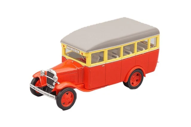 GAZ 03-30 RED soviet bus diecast 1:43 scale model by NASH AVTOPROM ...