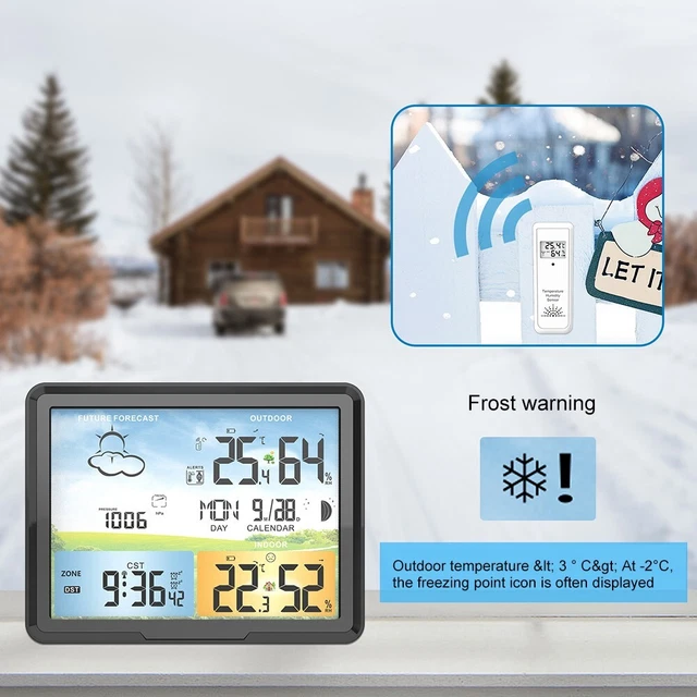 STATION MÉTÉO AVANCÉE avec capteur prévisions temps réel thermomètre hygro EUR 70,30 - PicClick FR