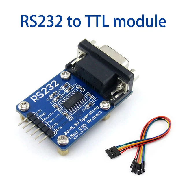 RS232 TO TTL RS232 to UART Serial Module SP3232 with ESD 6pin Dupont ...