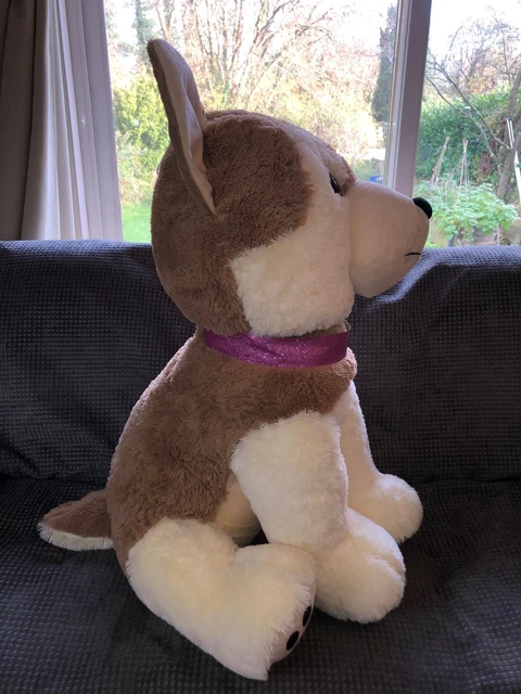 LARGE STUFFED SOFT plushie puppy dog 80cm £15.00 - PicClick UK