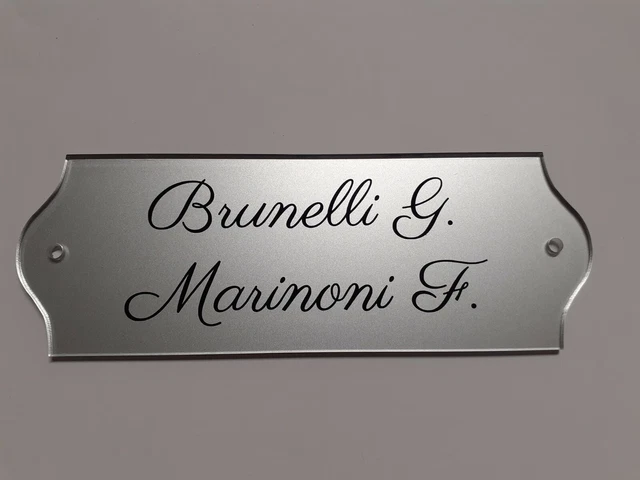 TARGA TARGHETTA PORTA Personalizzata In Plexiglass Vari Colori EUR 12 ...