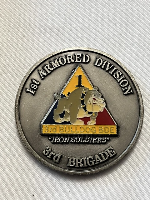 RARE ARMY 1ST Armored Division 3rd Brigade Commander’s Coin For ...