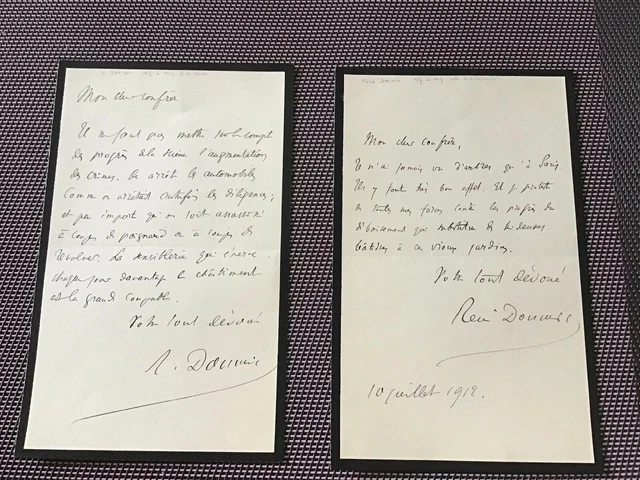 DEUX LETTRES SIGNEES Rene Doumic EUR 30,00 - PicClick FR