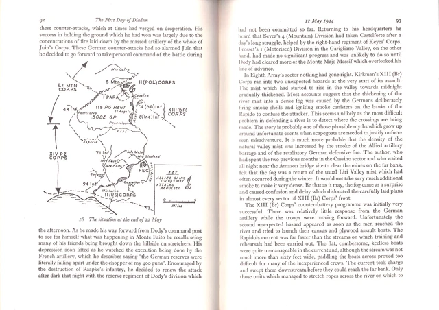 WW2 THE BATTLE for ROME by W G F Jackson 1969 HcDj OPERATION DIADEM ...