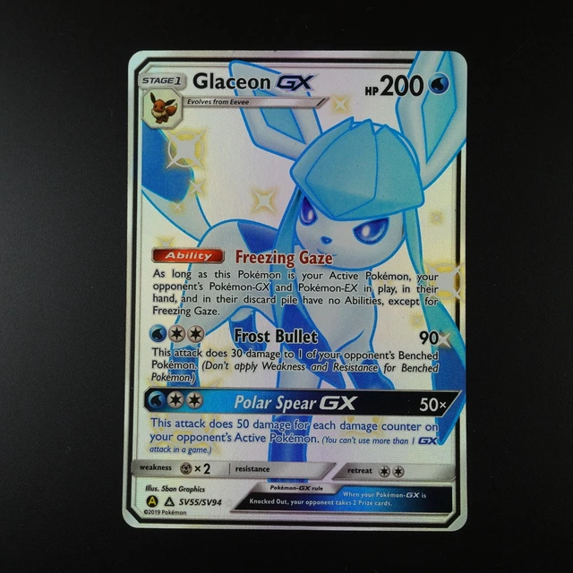 GLACEON GX SV55/SV94 Pokemon Hidden Fates Holo Full Art Card £29.99 ...
