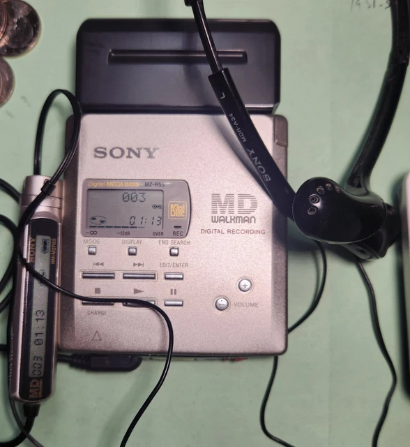 SONY WALKMAN MZ-R55 Portable MD MiniDisc Player/Recorder Works $112.00 ...
