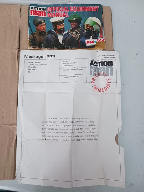 VINTAGE ACTION Man Palitoy Message Form Leaflet Letter & Brochure ...
