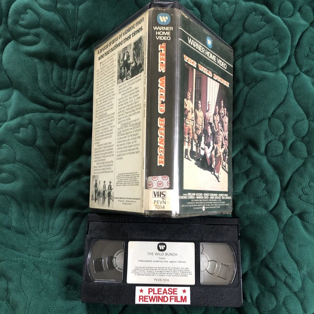 THE WILD Bunch ‘ Pre Cert Vhs Original Warner Video - Sam Peckinpah ...
