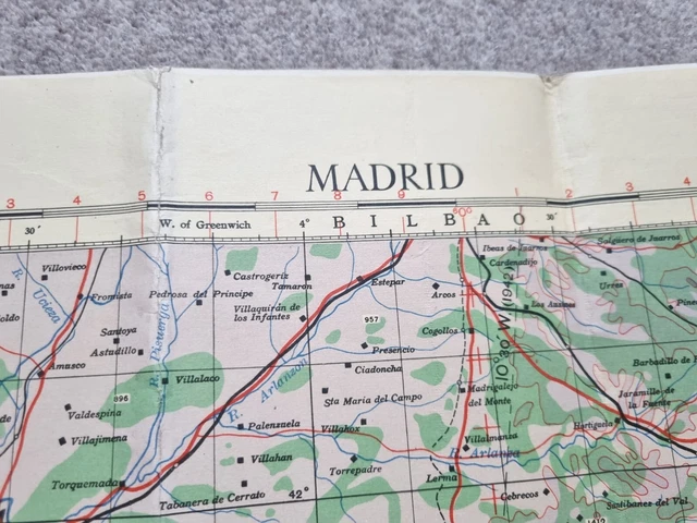 ORIGINAL WW2 LINEN Backed RAF map Of MADRID 1942 £26.00 - PicClick UK