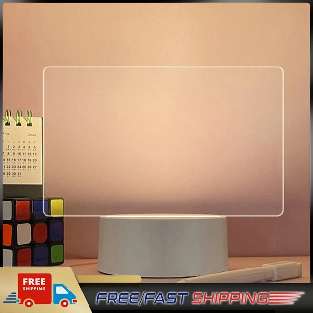 LED MESSAGE BOARD Light Rewritable Acrylic DIY Writing Lamp for Home ...