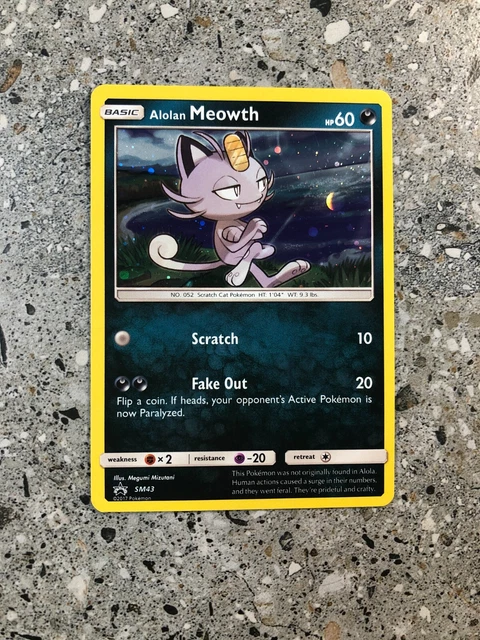 POKEMON TCG CARDS Alolan Meowth SM43 Black Star Promo Holo NM EUR 1,80 ...