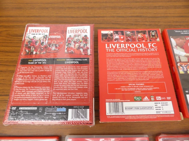 7 X LIVERPOOL Fc DVD Bundle Official History Gerrard Season Review ...