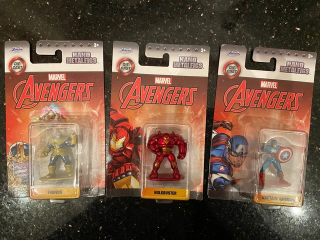 JADA NANO METALFIGS Marvel Avengers Thanos, Hulkbuster + Captain ...