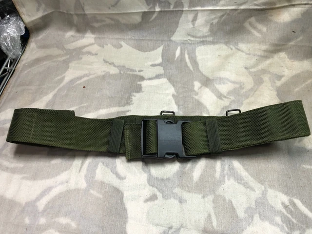 BRITISH ARMY SURPLUS OD Green plce combat webbing pistol belt - Small £ ...