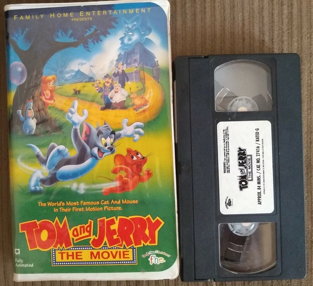 TOM AND JERRY The Movie VHS Video &Book Lot 1993 FHE Vintage Cartoon ...