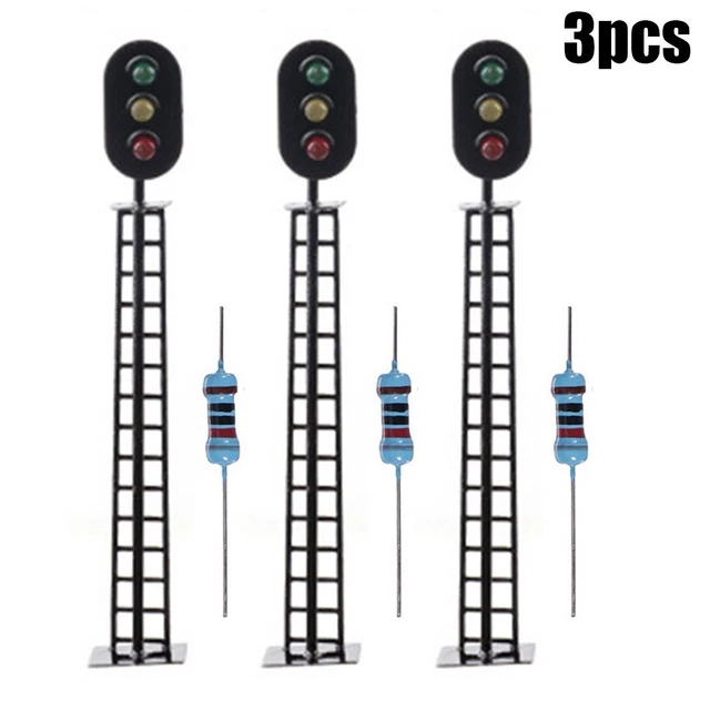 RAILWAY SIGNAL LIGHT Transport Steel Column Model Replacement Set 1:87 ...