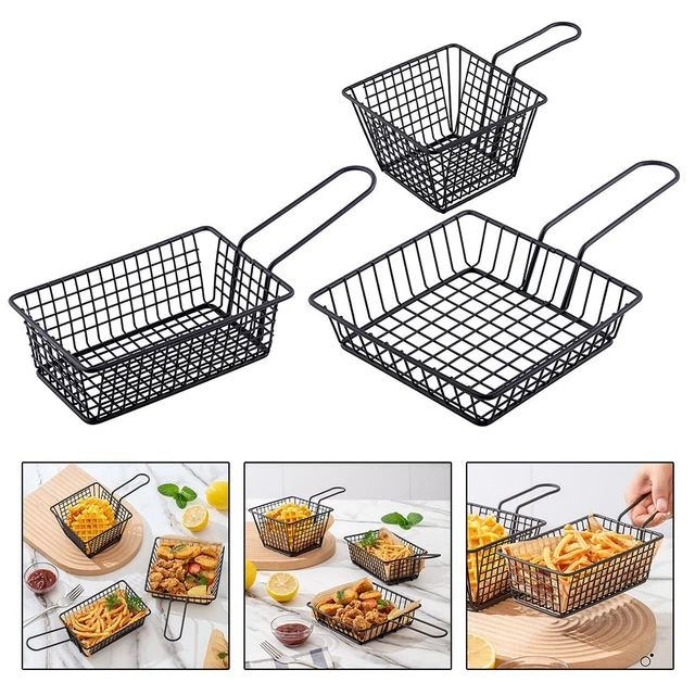 RESTAURANTS CAFES SQUARE Fry Chicken Holder Easy Retrieval Of Fried ...