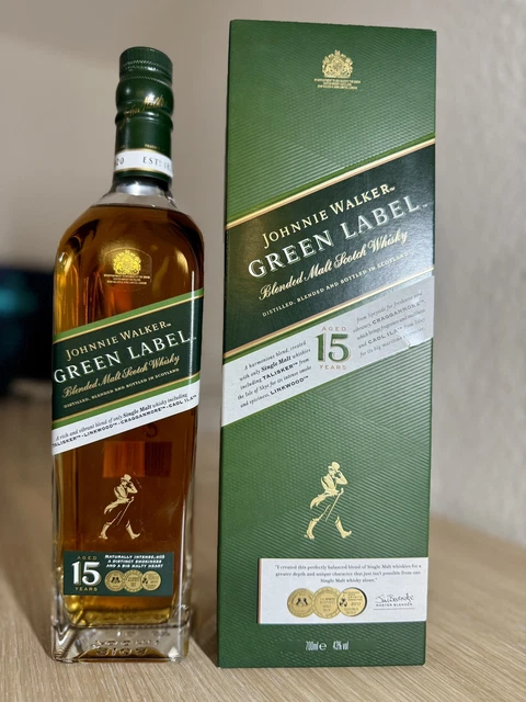 JOHNNIE WALKER GREEN Label Blended Malt Scotch Whisky 15 Years 700ml ...