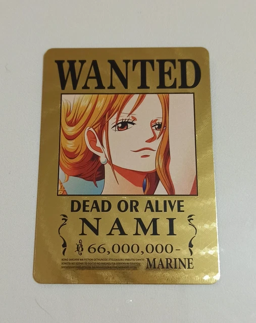 CARTE ONE PIECE Wanted Nami Gold Card EUR 6,99 - PicClick FR