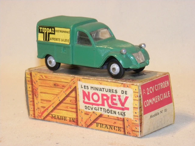 JOUET VOITURE MINIATURE Norev Citroen 2Cv Commerciale Teppaz N°16 Neuve ...