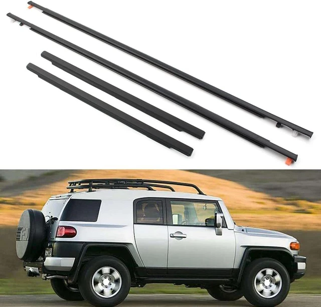 4PC DOOR WINDOW Moulding Trim Seal Belt Fit Toyota FJ Cruiser ...