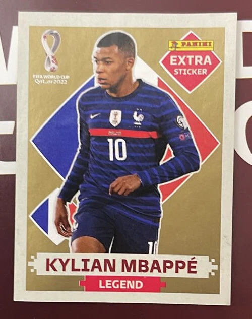 PANINI KYLIAN MBAPPE World Cup Qatar 2022 Xtra Sticker Gold Brand New ...