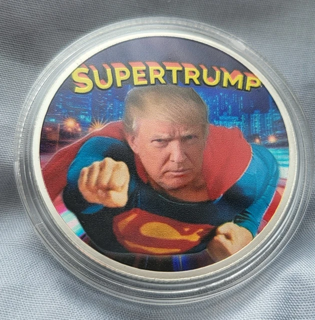 SUPER TRUMP DONALD Biden Man Silver Coin Autograph US Presidential ...