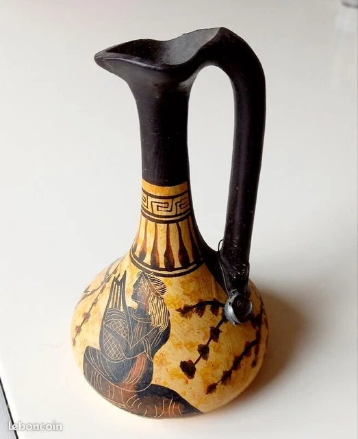 VASE SOLIFLORE FAIT main décor mythologique grec copie d'ancien EUR 20 ...