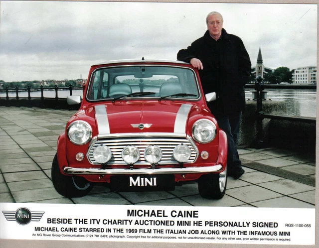 ROVER MINI COOPER & Michael Caine original colour Press Photograph RGS ...