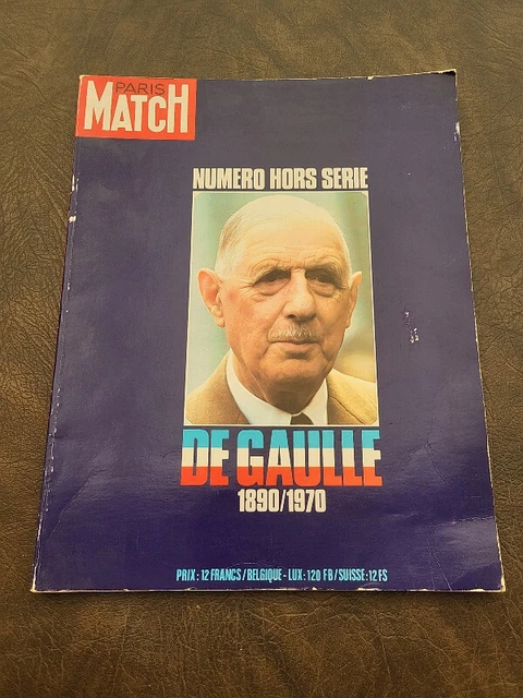 BOOK MAGAZINE REVIEW Paris Match Special Edition De Gaulle 1890-1970 £ ...