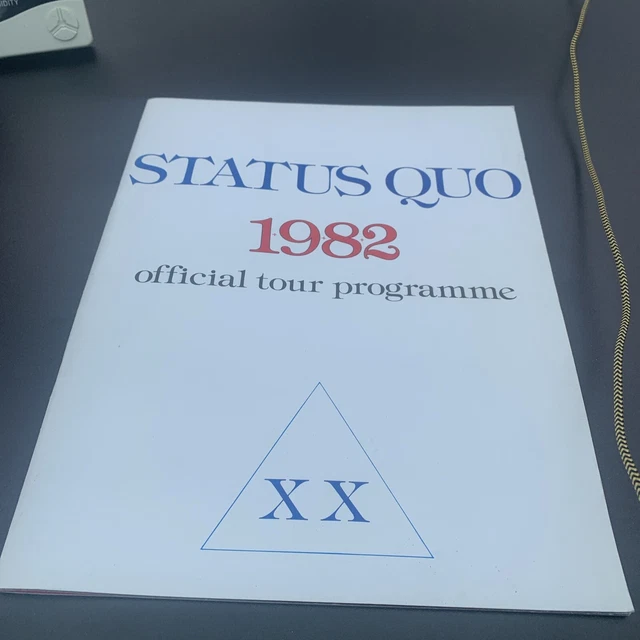 STATUS QUO MUSIC memorabilia programmes. 1982 Official Tour Programme ...