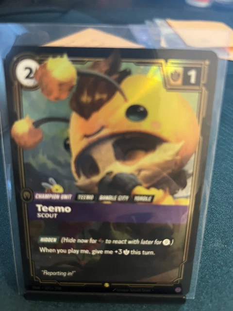 RIFTBOUND ORIGINS LEAGUE OF LEGENDS Teemo Scout Alt Art # OGN 197a/298 ...