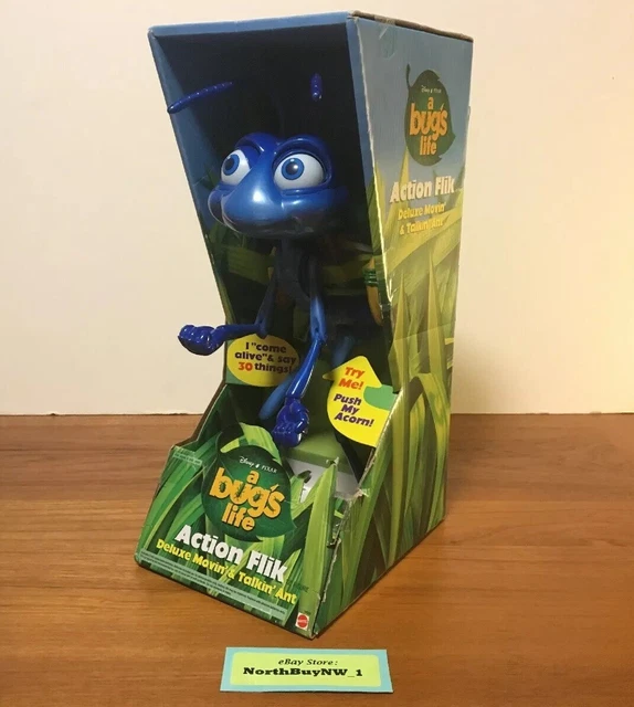 DISNEY PIXAR A BUGS LIFE ACTION FLIK Deluxe Movin Talkin ANT 12 ...