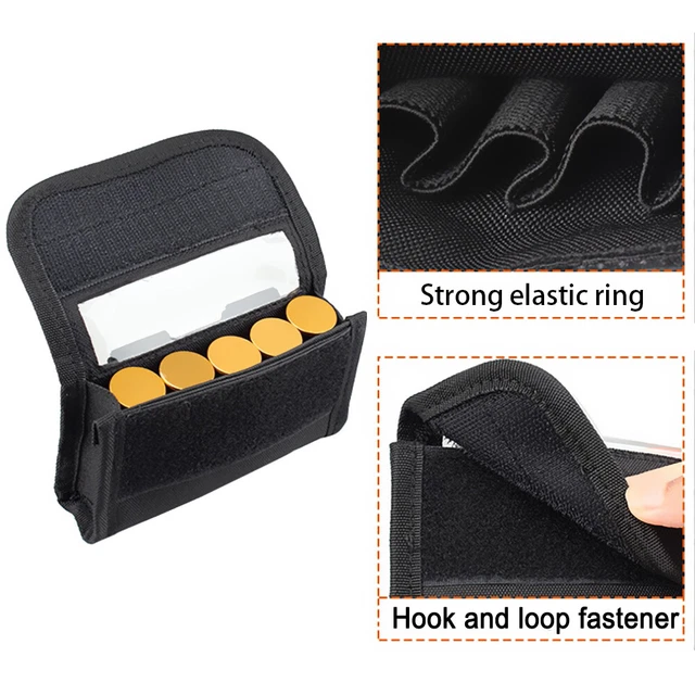 BLACK TACTICAL MOLLE 5 Rounds Shell Ammo Pouch 12/20GA Shotgun Bullet ...