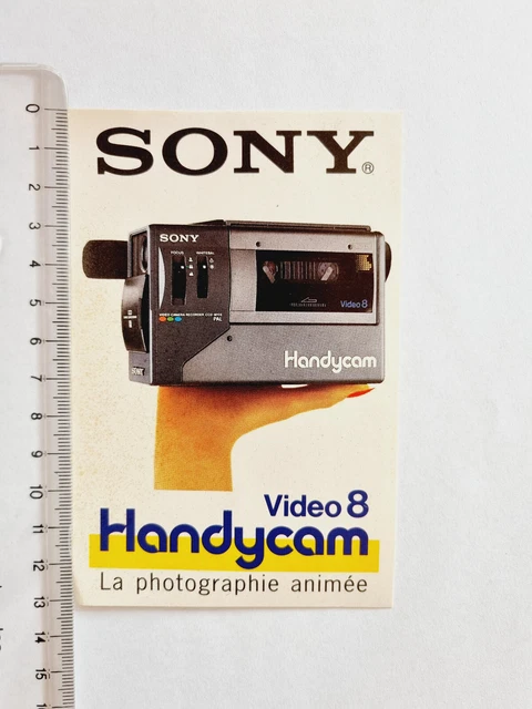 ADHESIVE SONY HANDYCAM Video 8 Sticker Autocollant Aufkleber Vintage ...