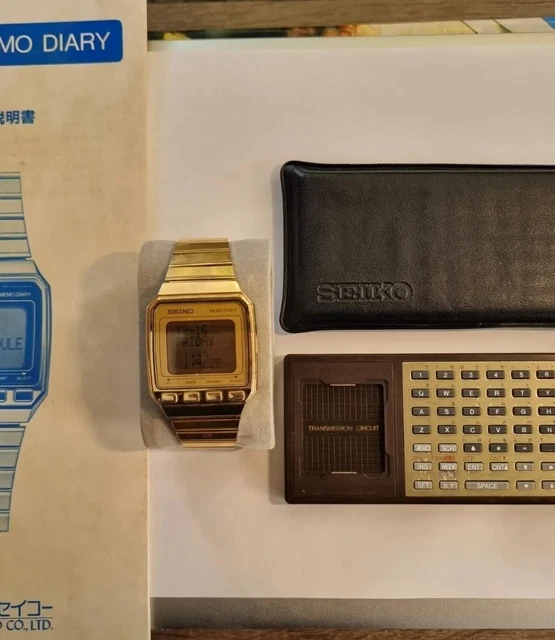 VINTAGE SEIKO MEMO Diary UW02-0010 computer digital watch + keyboard £ ...