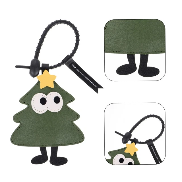 CHRISTMAS TREE KEYCHAIN Cartoon Id Tags Cute Key Ring Luggage Suitcase ...