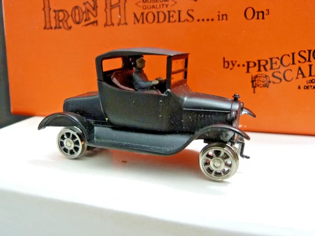 PRECISION SCALE CO. On3 brass Model T Inspection Car. Painted black, DC ...