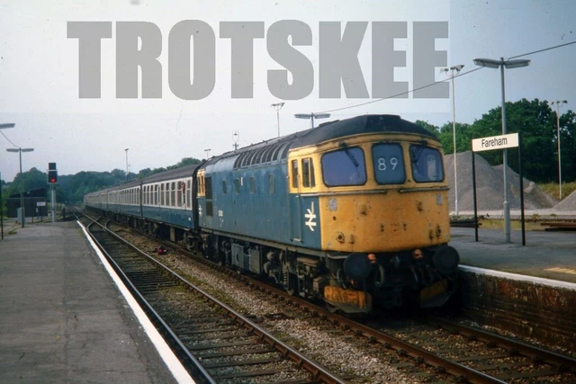 35MM SLIDE BR British Rail Diesel Loco Class 33 33001 Fareham 1986 ...