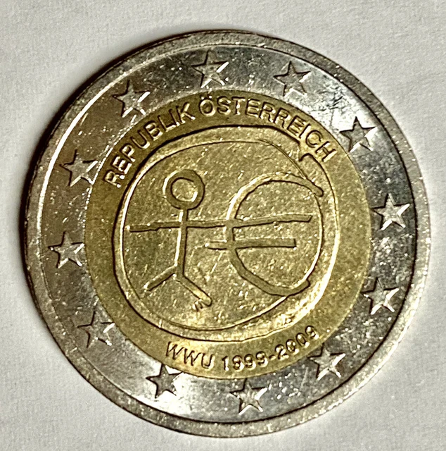 2 EURO M NZE Mit Strichm nnchen WWU 1999 2009 Seltene Gedenkm nze EUR