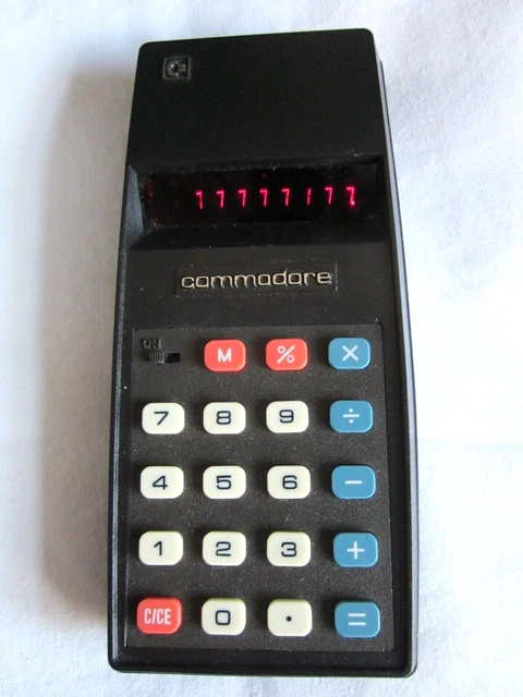 VINTAGE 1976 COMMODORE 796M Electronic Calculator made Hong Kong ...