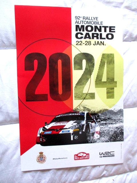 AFFICHE ORIGINALE 92 eme RALLYE MONTE CARLO 2024 WORLD RALLY ACM EUR 21 ...