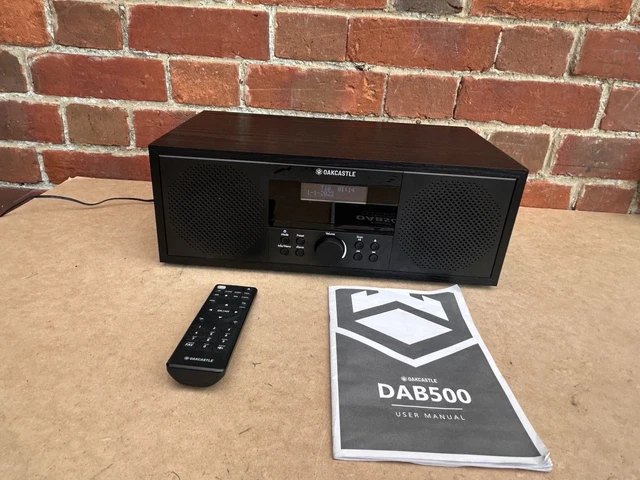 OAKCASTLE DAB500 WITH CD Player Bluetooth and DAB Radio-FM Radio Black ...