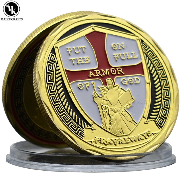 ARMOR OF GOD Challenge Coin Knight Templar Christ Crusader ...