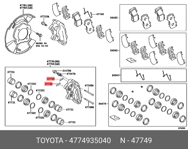 ORIGINAL OE CLIP, Stifthalter, 4774935040 für Toyota 47749-35040 EUR 1 ...